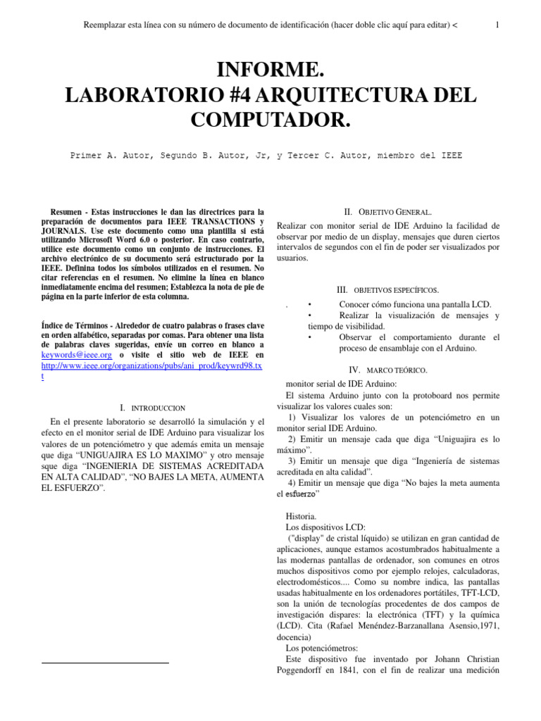 Informe 4 laboratorio | PDF