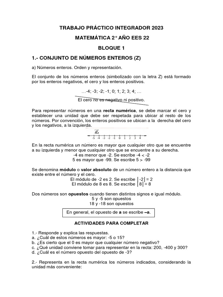 2023-TPI-02-MATEMATICA- | PDF | Exponenciación | Número racional