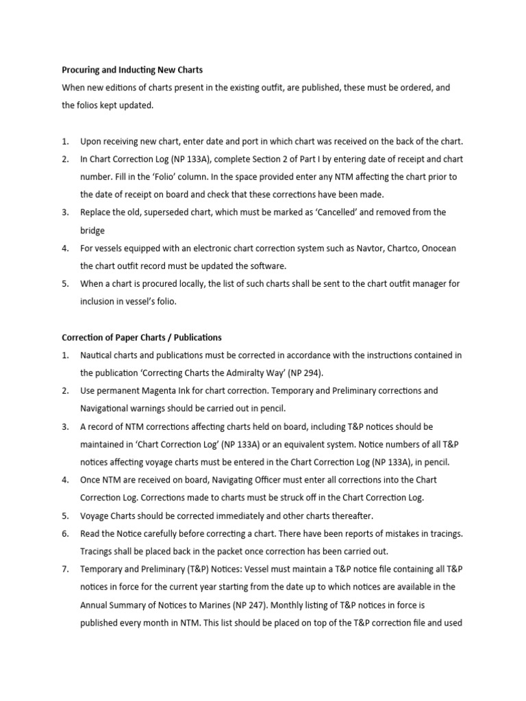 Chart Procurement & Correction Guide | PDF | Navigation | Navigator