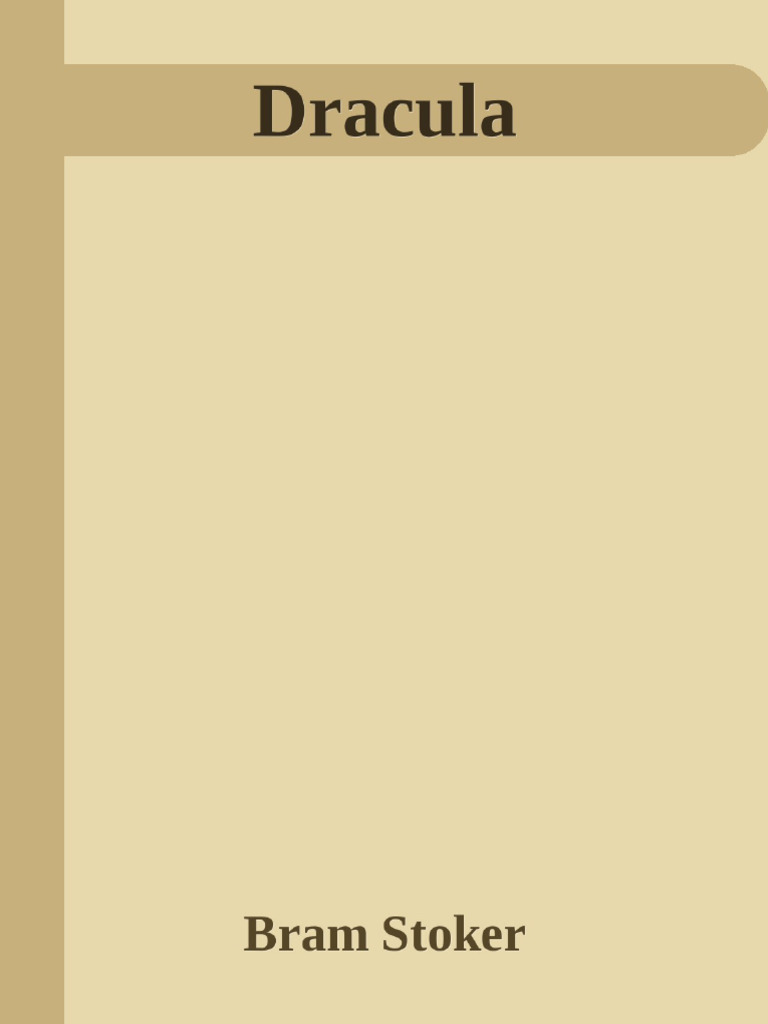 Dracula - Bram Stoker | PDF | Count Dracula