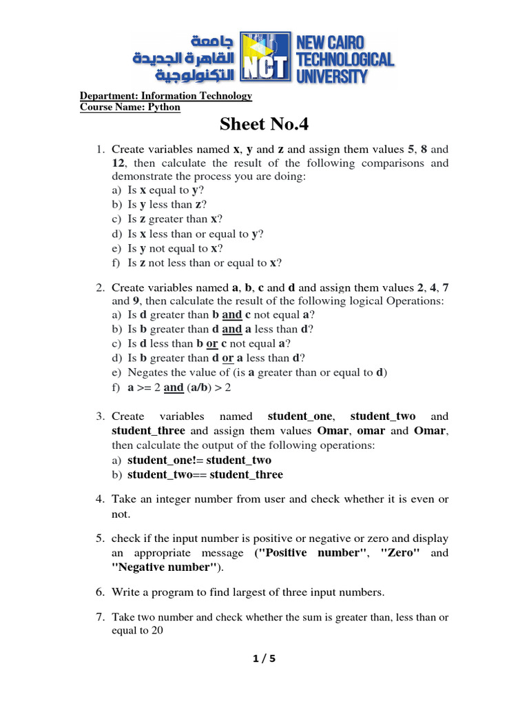 sheet No.4+solution+summary- | PDF | Numbers | Mathematics