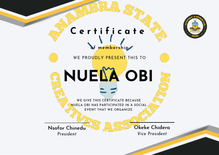 Certificate of Participation Award | PDF