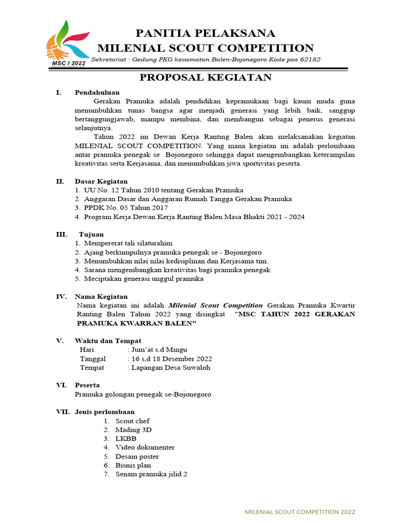 Proposal MSC 2022-1 | PDF