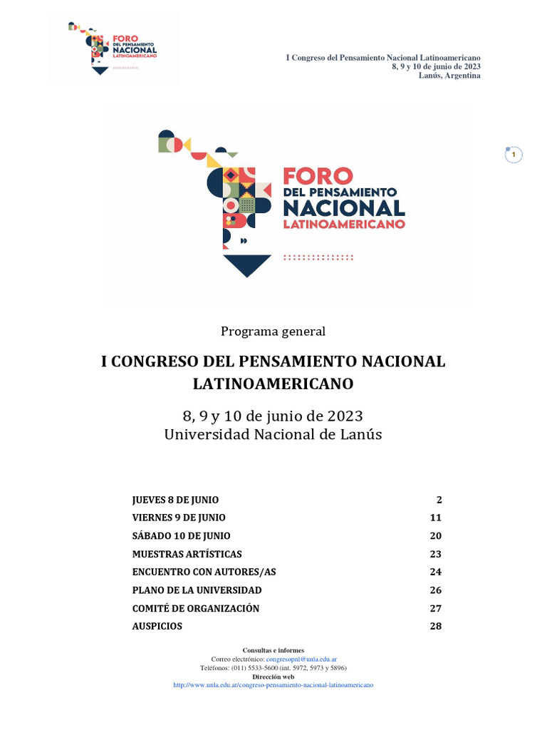 2023-Programa General Definitivo - Congreso PNL | PDF