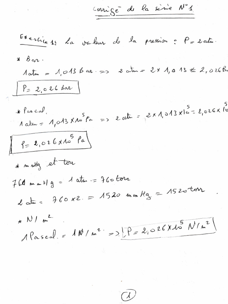 Corrigé de La Série de TD #1 | PDF