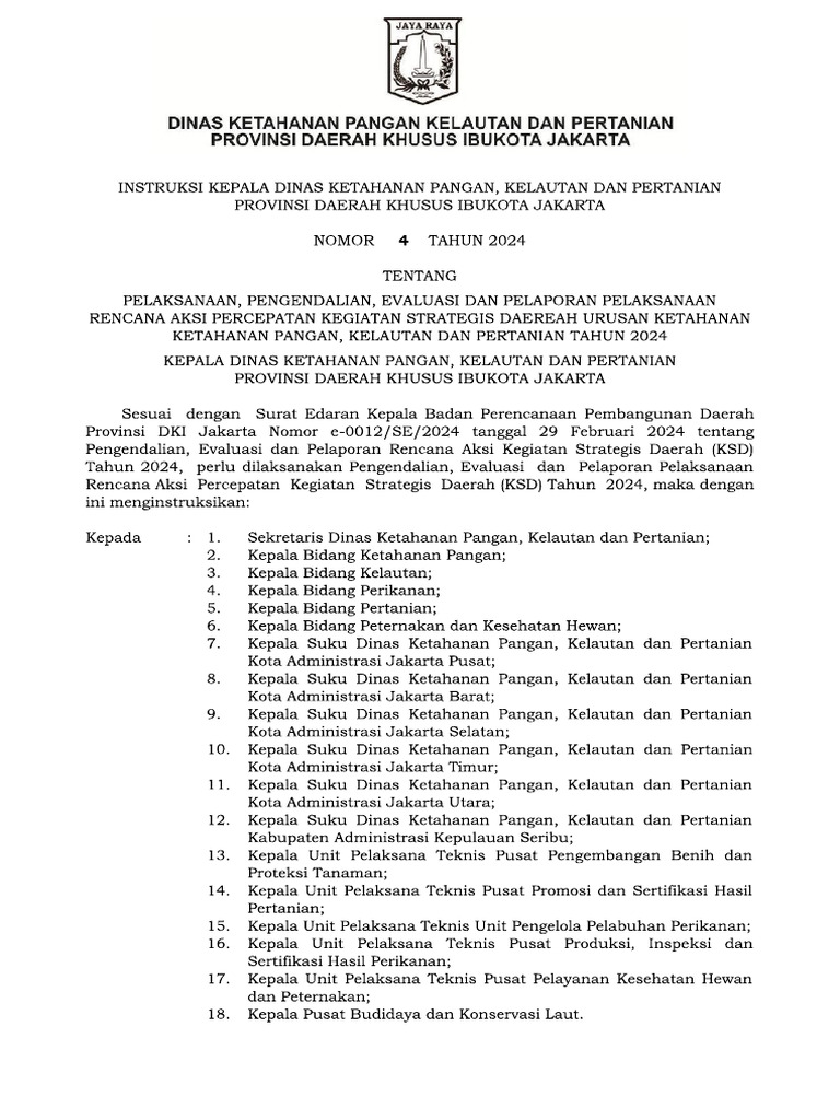 Instruksi KSD 2024 | PDF