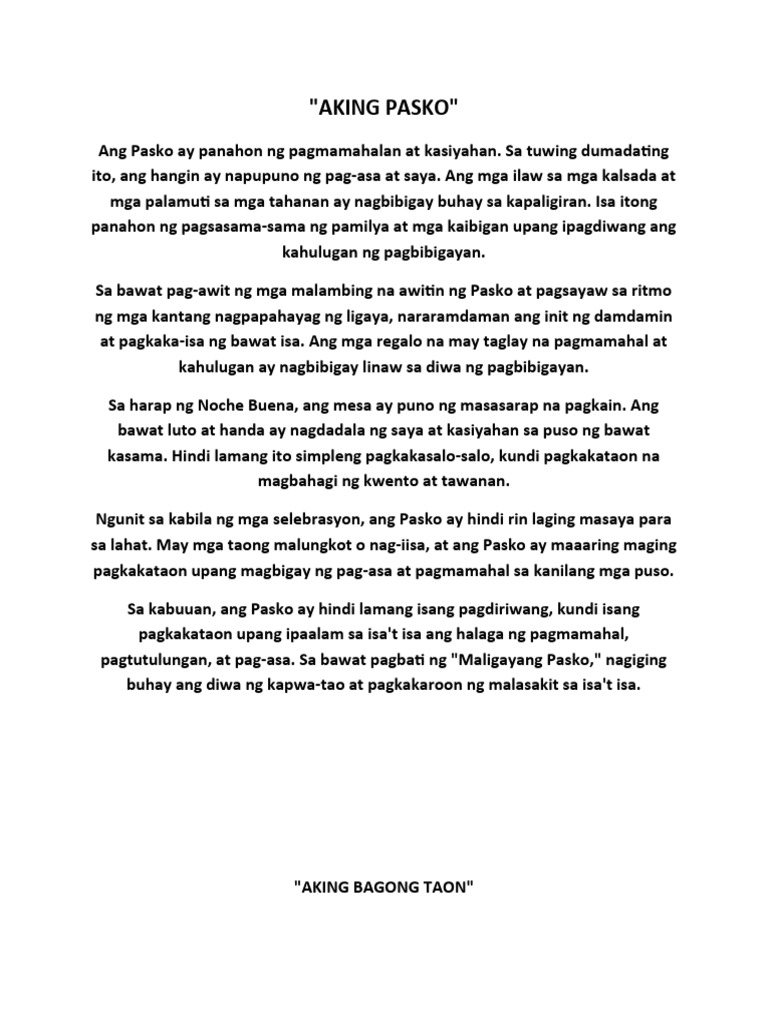 Filipino Sanaysay | PDF