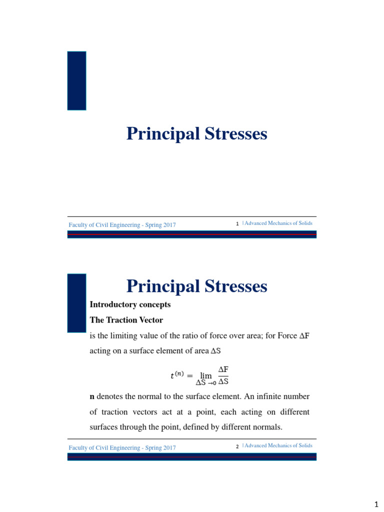 Principal Stresses | PDF | Stress (Mechanics) | Mathematical Physics