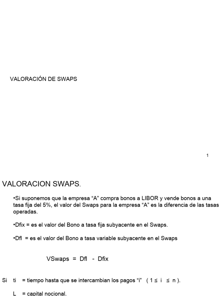 Valoración de Swaps | PDF | Swap (Finanzas) | Dólar de los Estados Unidos