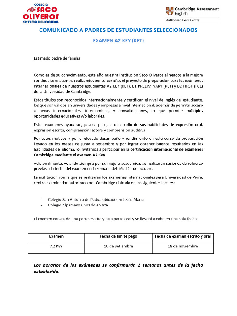 Claves A2 KEYCambrg | PDF
