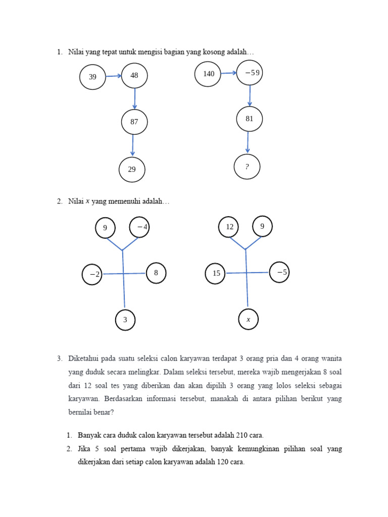 Latihan Soal UTBK PU Kuantitatif | PDF