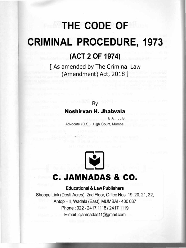 Code of Criminal Procedure 1973 Guide | PDF | Bail | Prosecutor