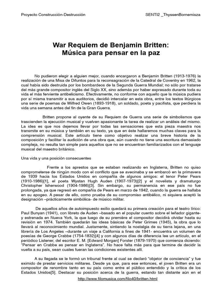 War Requiem_Britten | PDF | Coro