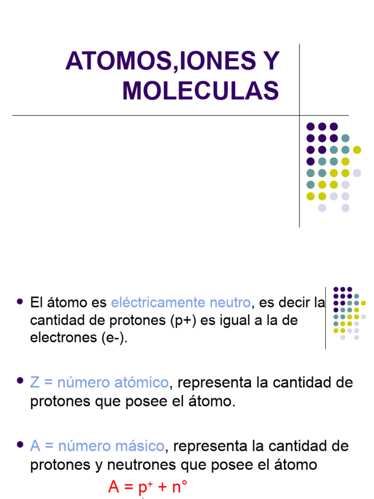 Atomos Iones Y Moleculas Pdf Moléculas Compuestos Químicos