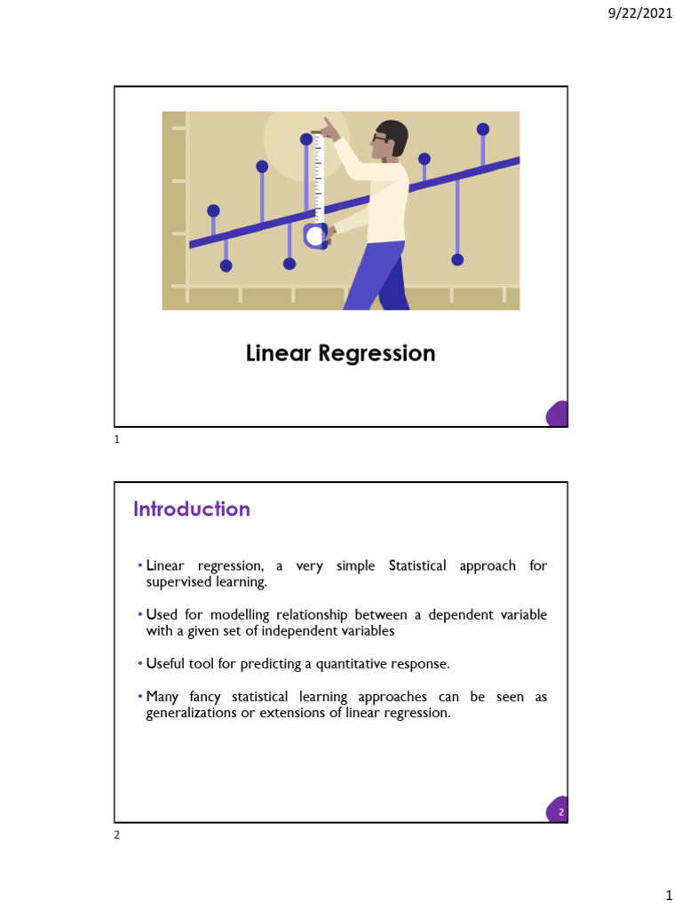 3 Linear Regression 1 | PDF | Linear Regression | Regression Analysis