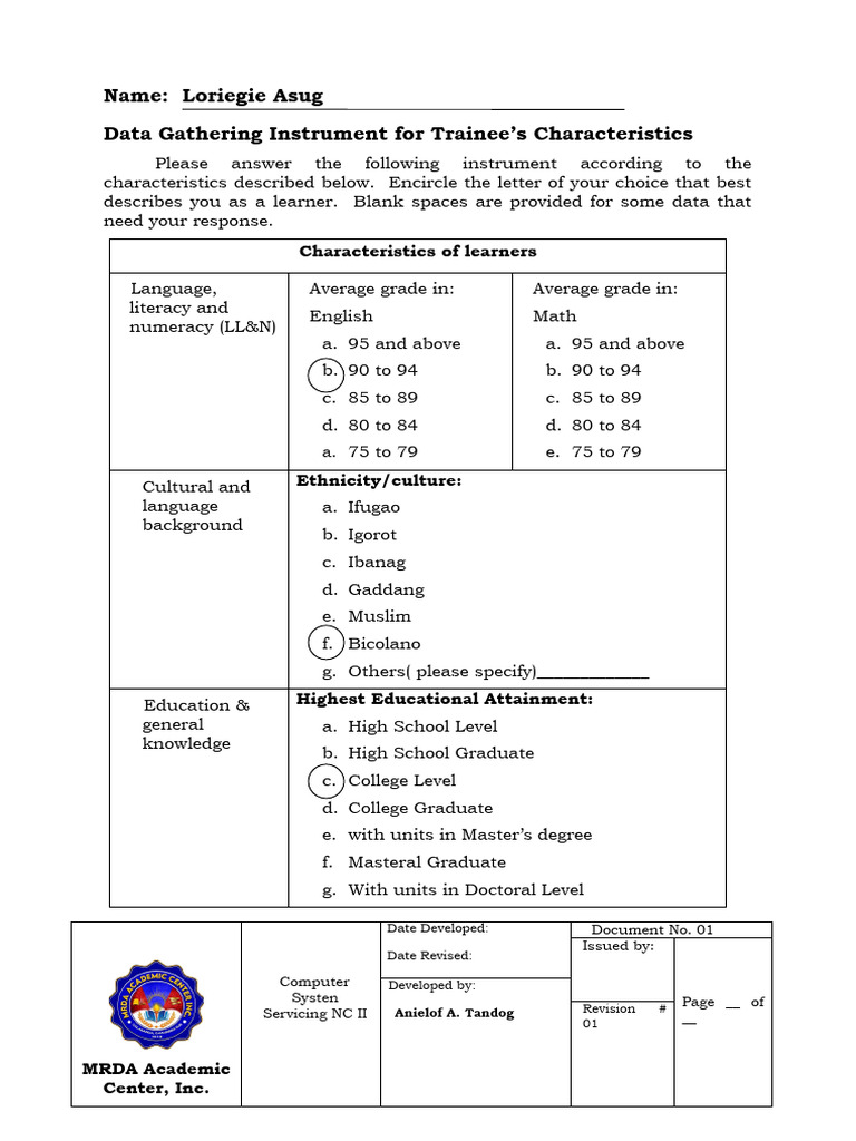 01-Trainees-Characteristics | PDF | Learning | Learning Styles