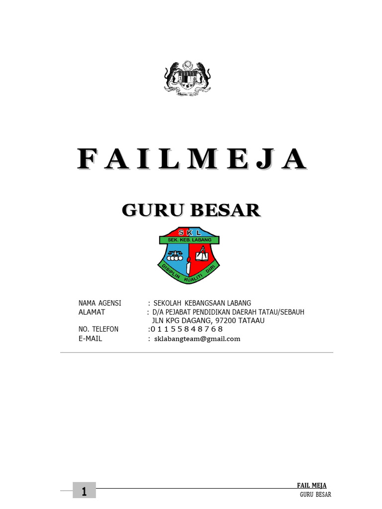 Fail Meja Guru Besar | PDF