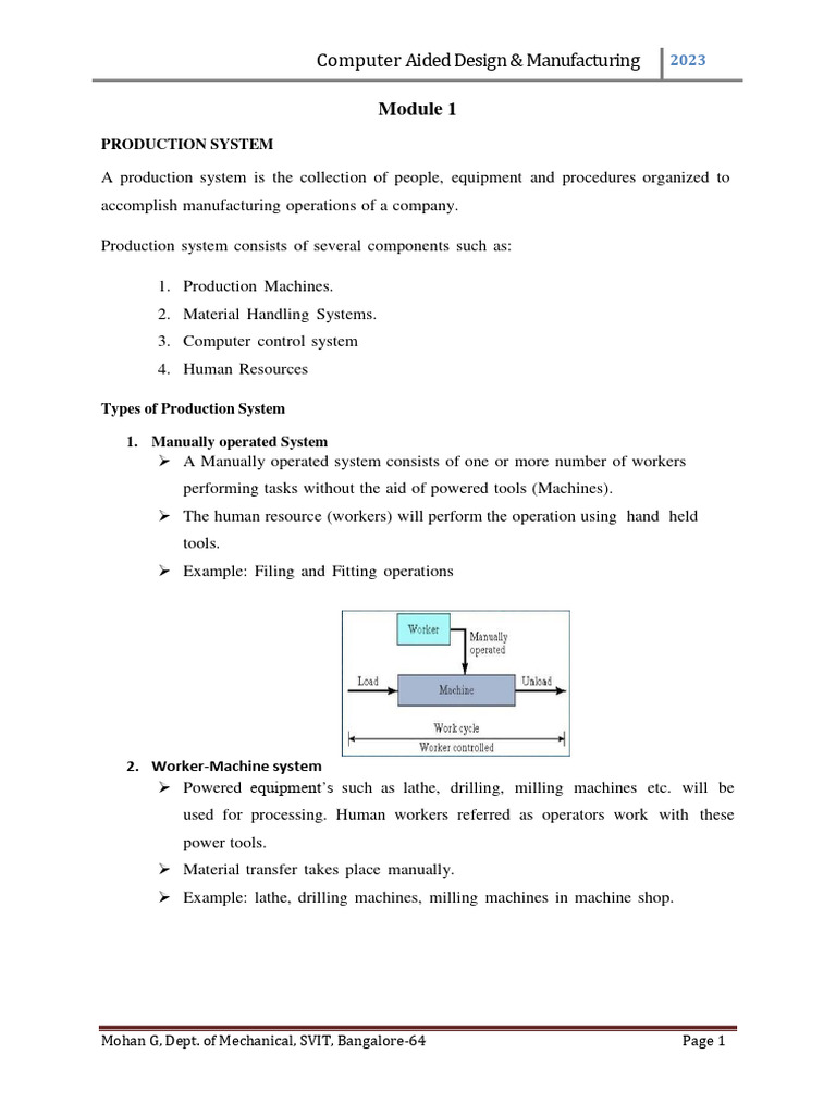 Cim Notes Module 1 | PDF | Automation | Mass Production