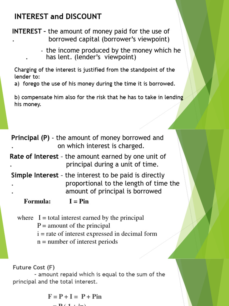 Chap 3 Interest | PDF | Interest | Discounting