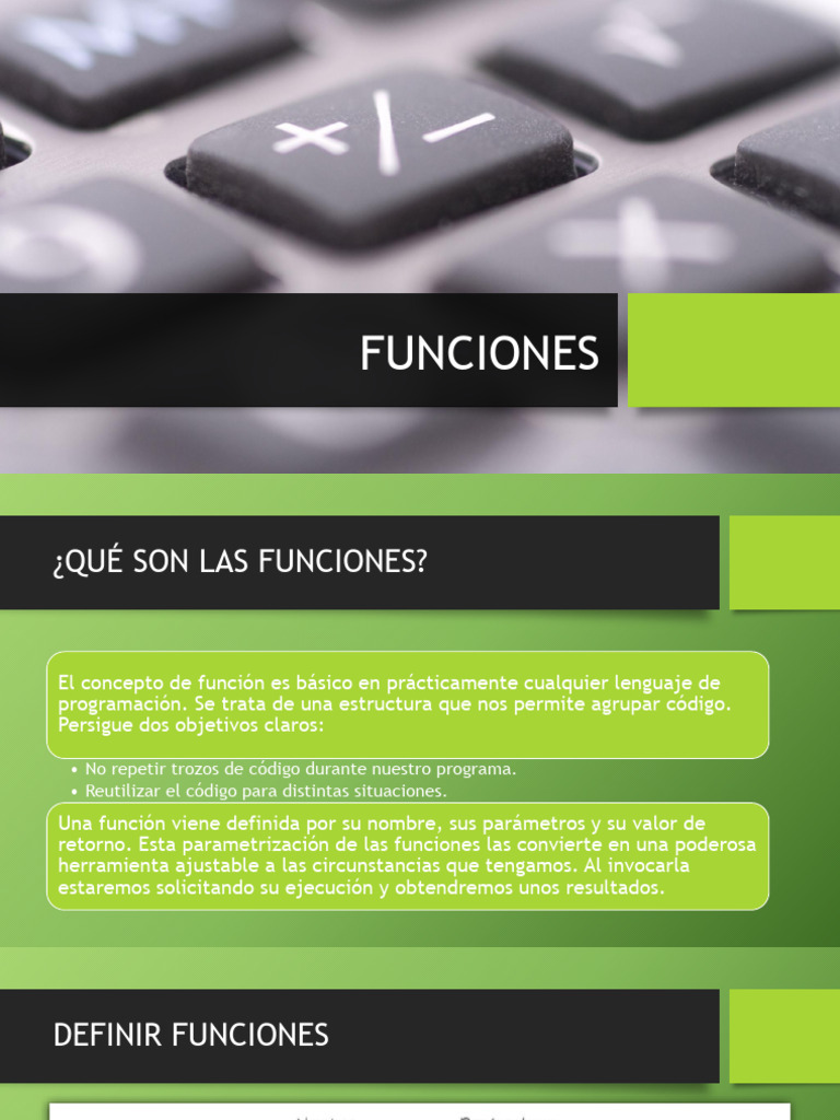 Funciones y Parámetros en Python | PDF | Python (lenguaje de programación) | Función (Matemáticas)