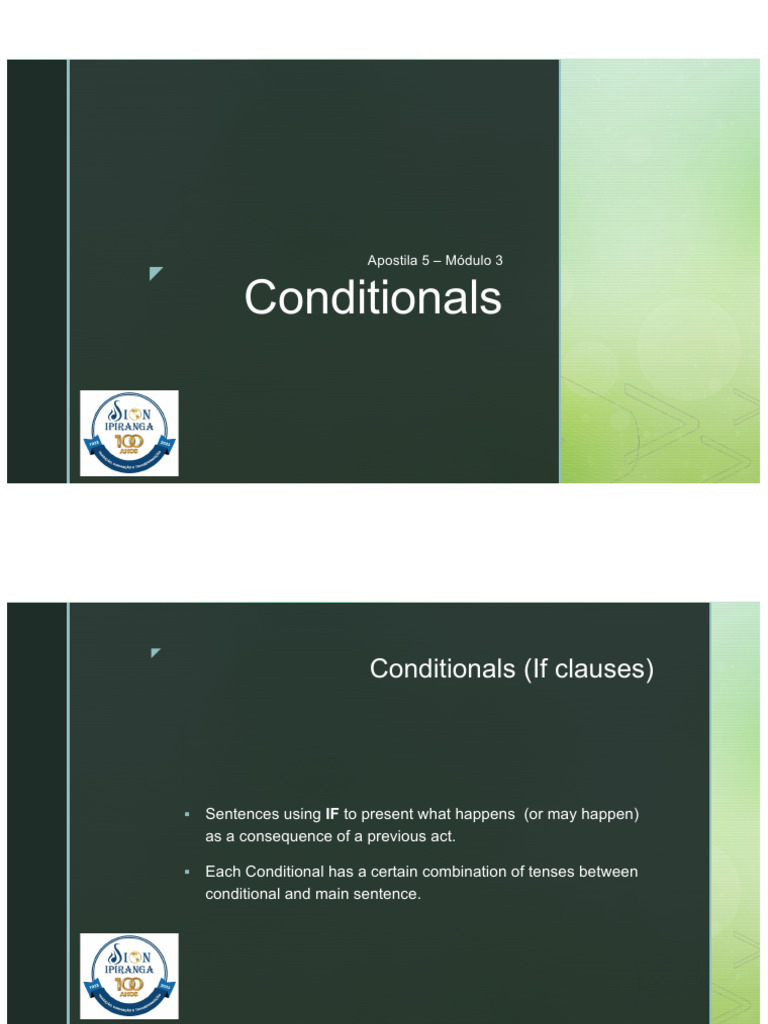 Understanding English Conditionals | PDF