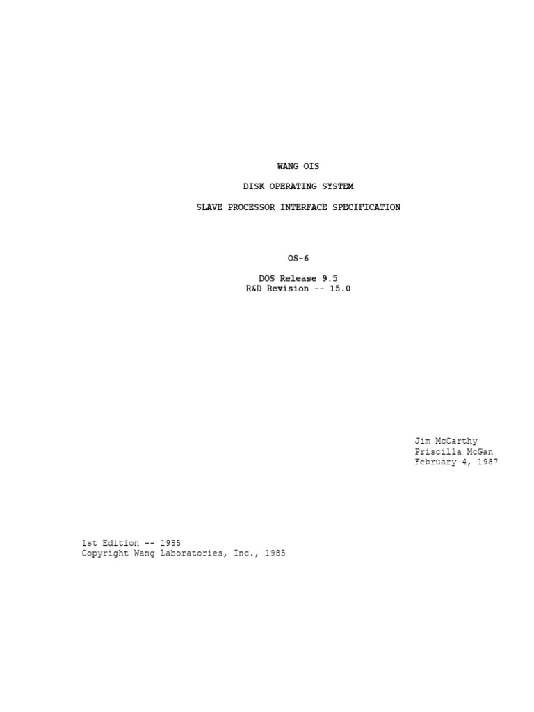 wang ois slave processor comm | PDF | Computer File | Operating System