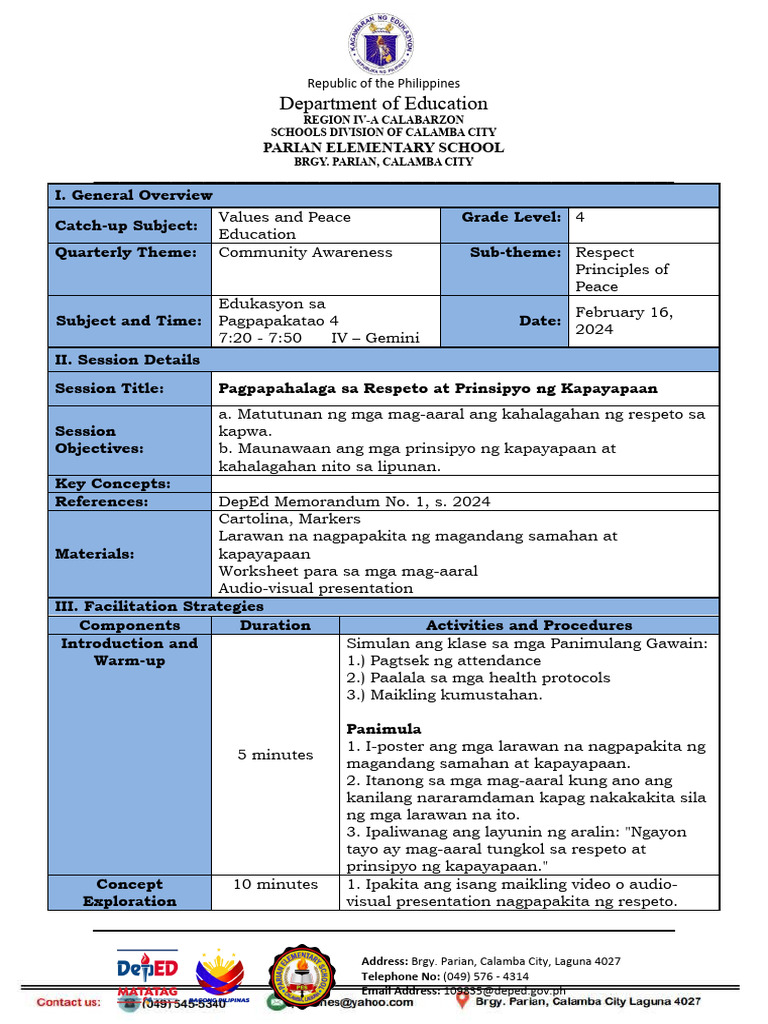 ESP4-Q3-W2-CATCH-UP-FRIDAY-FEB-16 | PDF