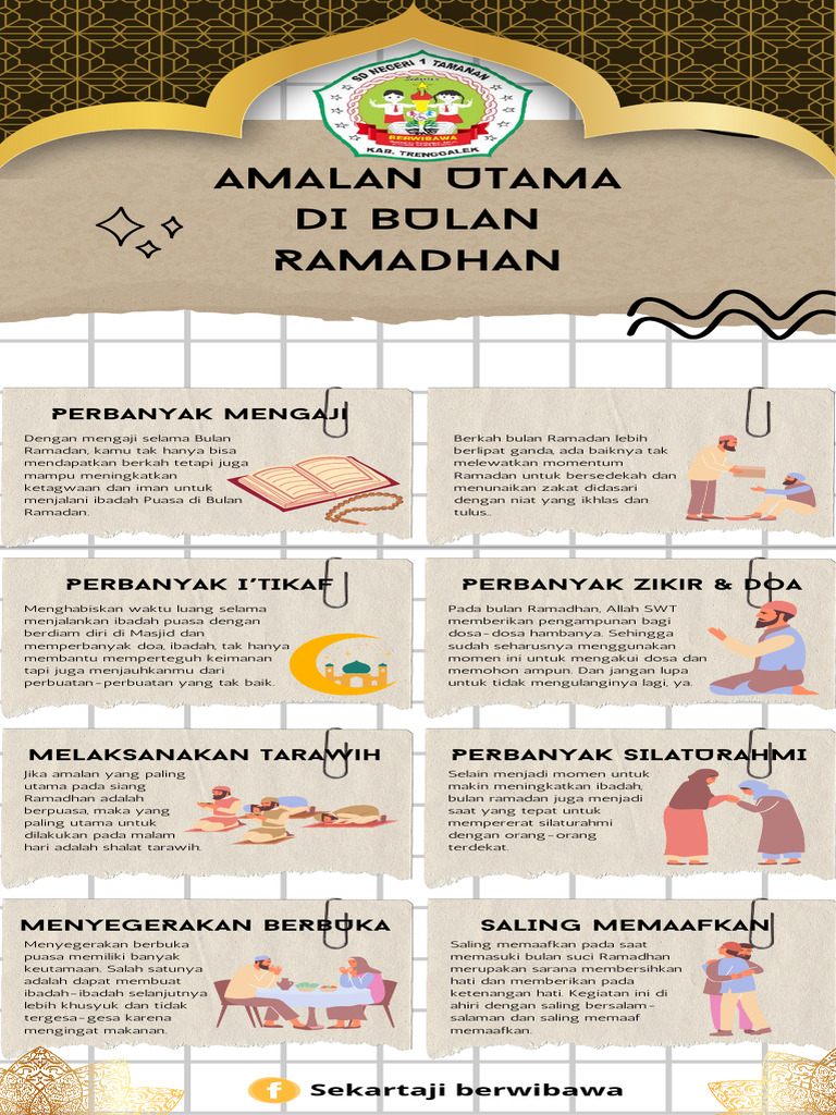Putih Dan Krem Buku Kliping Amalan Utama Di Bulan Ramadhan Infografis | PDF | Karier & Perkembangan