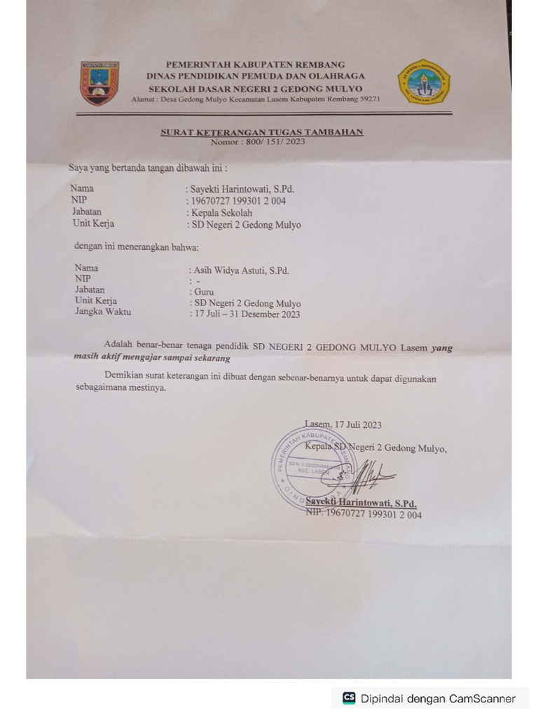 JAM TAMBAHAN Bu ASIH | PDF