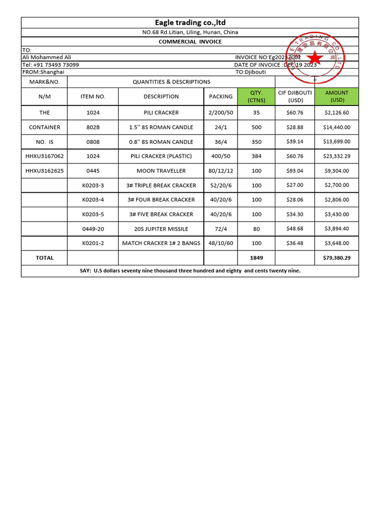 Invoice&packing List | PDF