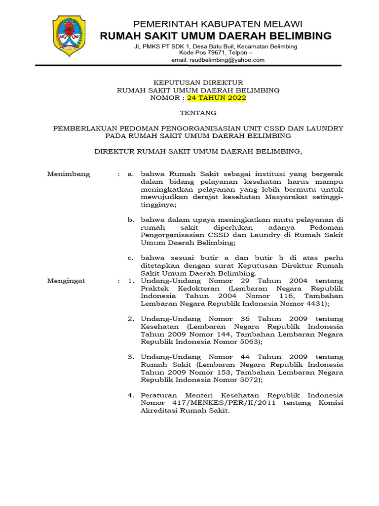 PPI 4 EP A PEDOMAN CSSD | PDF