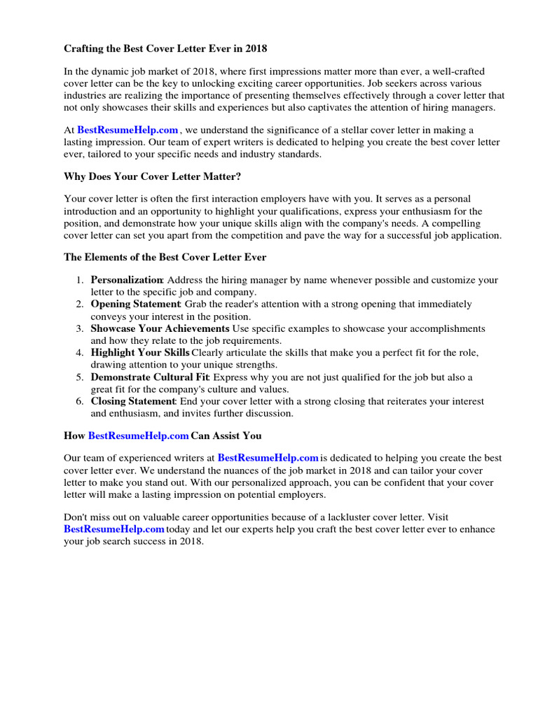 Best Cover Letter Tips for 2018 | PDF | Résumé | Recruitment
