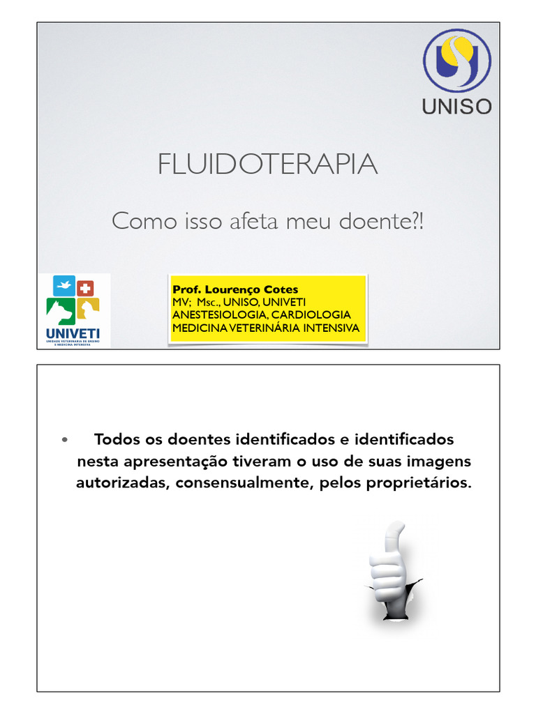 AULA - 07 e 08 - Fluidoterapia Hospitalar | PDF | Physiology ...