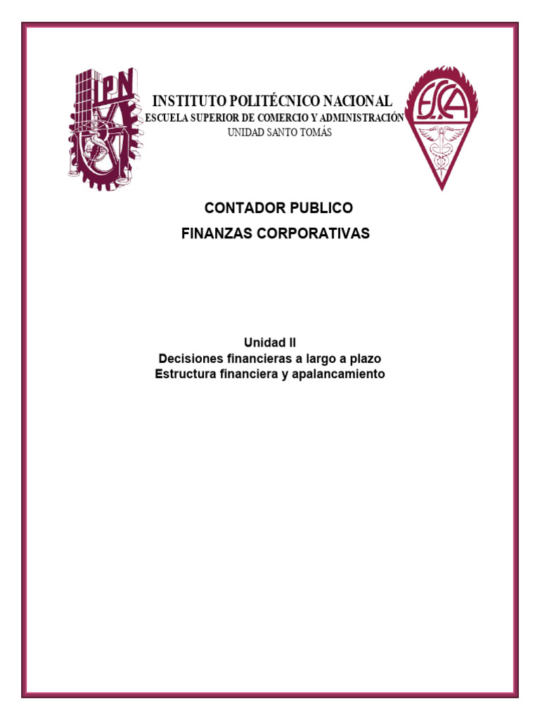 01 Estructura Financiera y El Apalancamiento | PDF | Apalancamiento (Finanzas) | Business