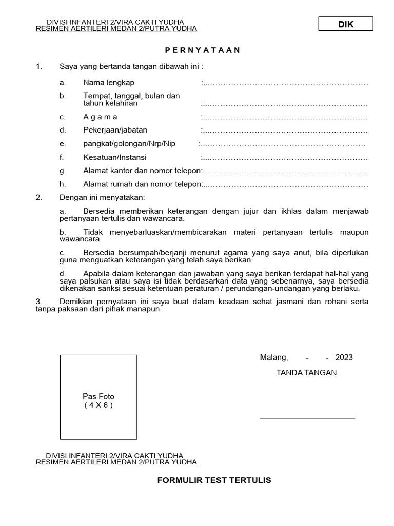 Format Dik Sus Caba | PDF