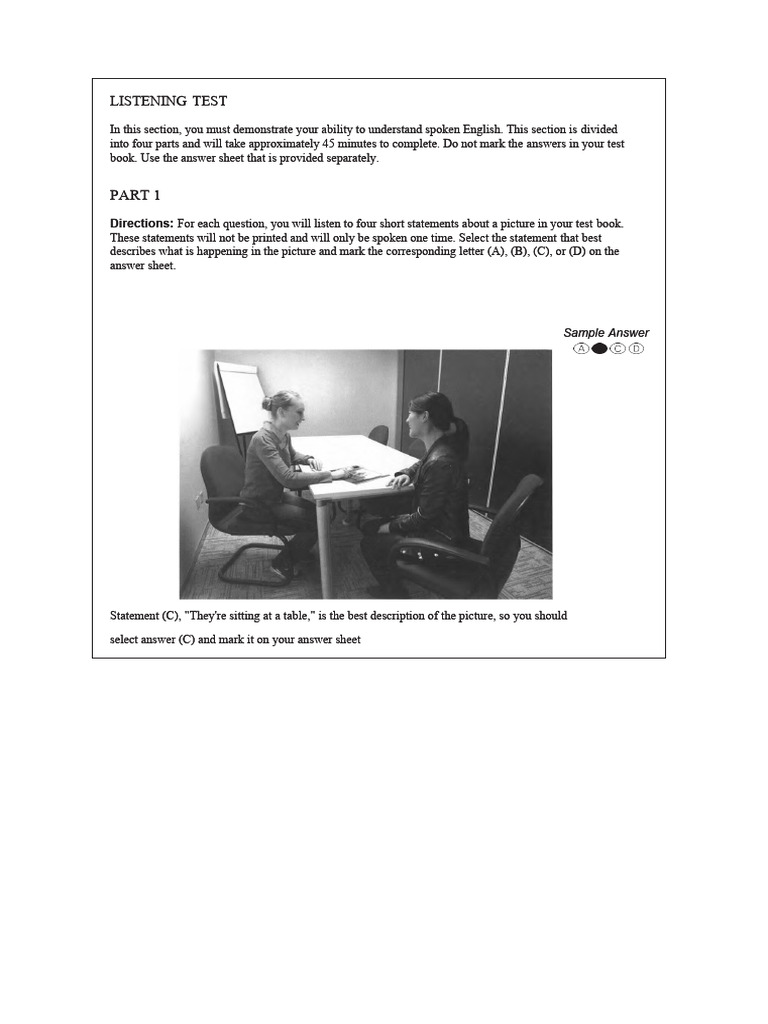 Test 1 - Listening | PDF | Books