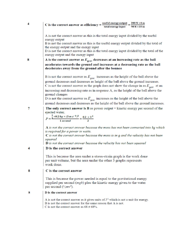 Energy MCQ Solutions | PDF