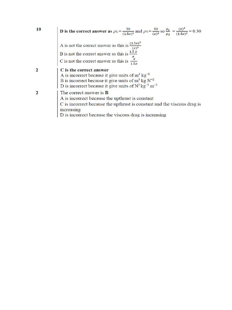 Upthrust and Weight Displacement Analysis | PDF | Buoyancy | Force