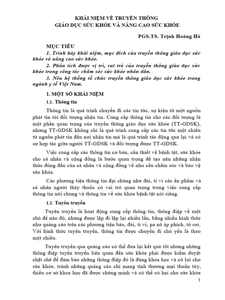 Khai Niem Ve TT&GDSK | PDF