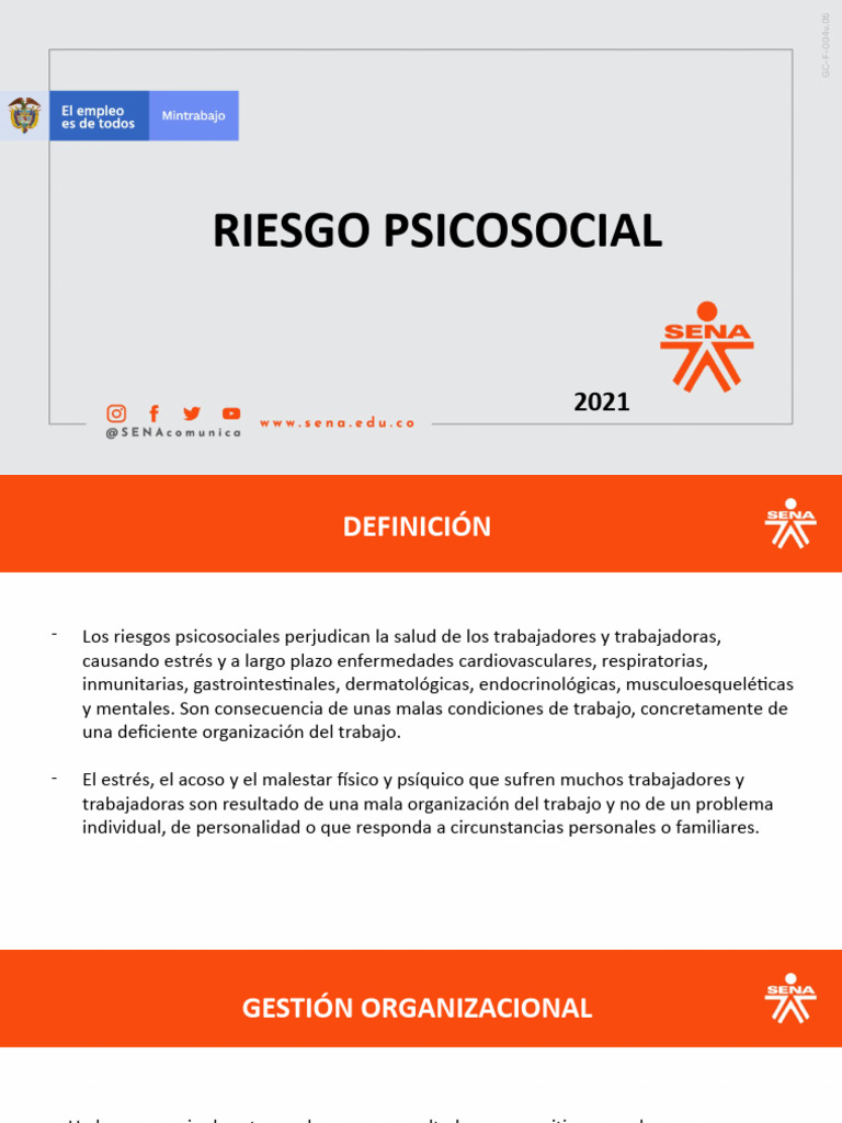 Riesgo Psicosocial | PDF | Business | Estrés (biología)