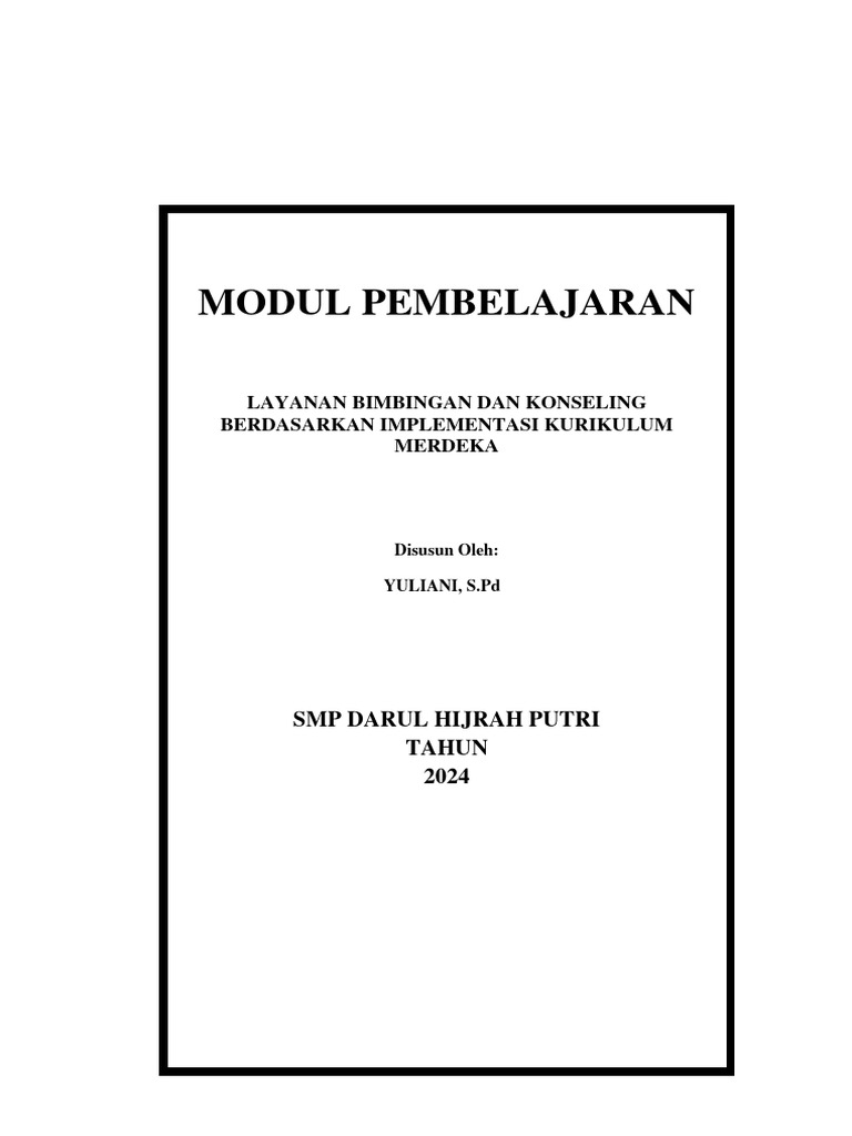 Modul BK Kurikulum Merdeka SMP | PDF | Karier & Perkembangan
