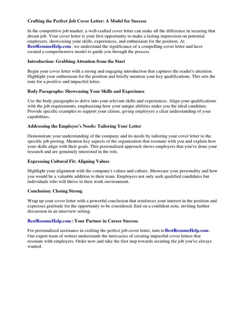 Job Cover Letter Model | PDF | Résumé | Http Cookie Job Cover Letter Model | PDF | Résumé | Http Cookie