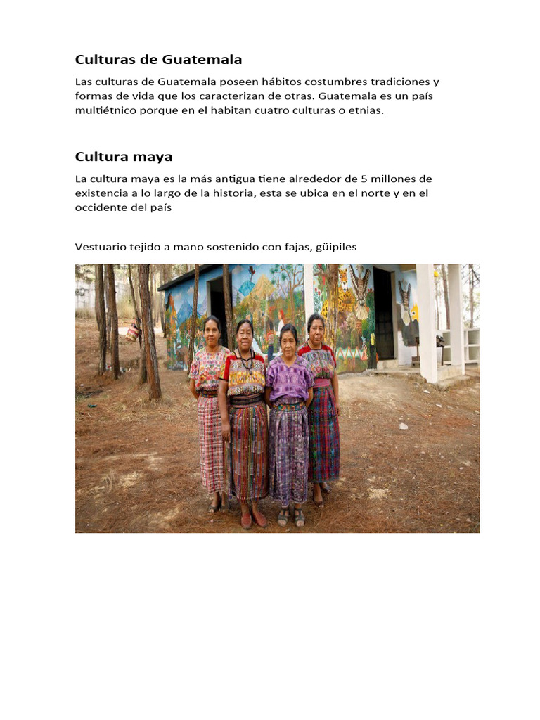 Culturas de Guatemala Erick | PDF
