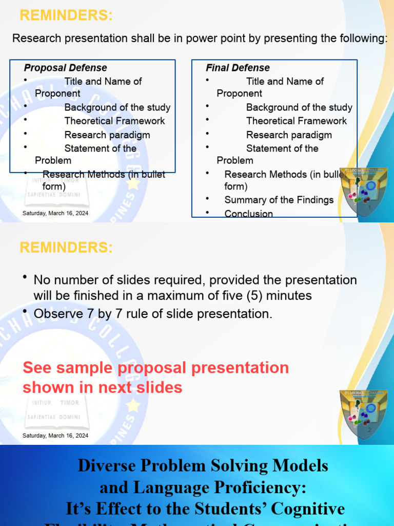 Proposal and Final Defense Presentation Content | PDF | Creativity | Theory