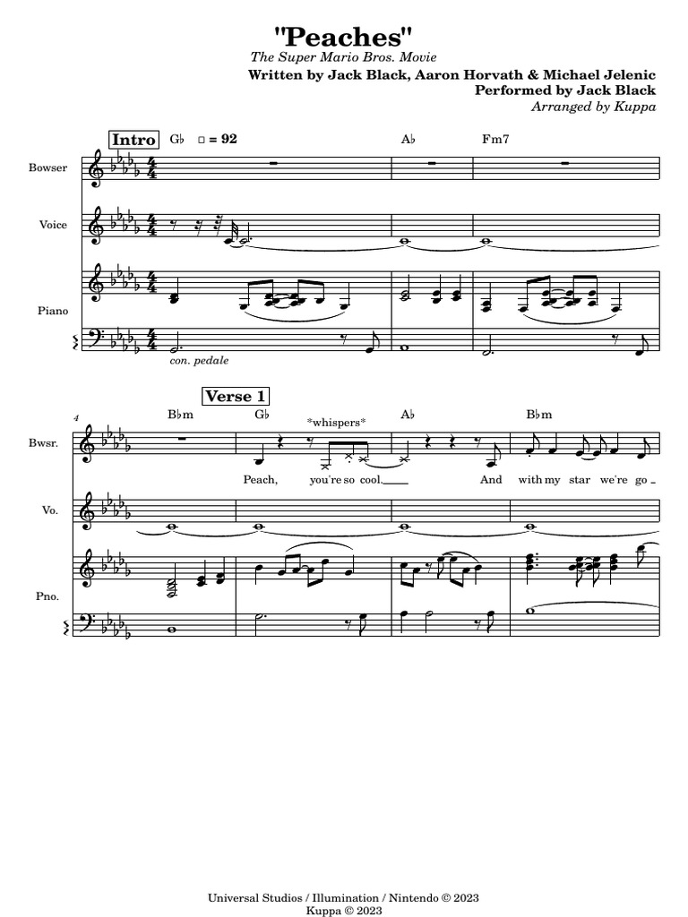 Peaches The Super Mario Bros Movie | PDF | Video Games | Japanese Games