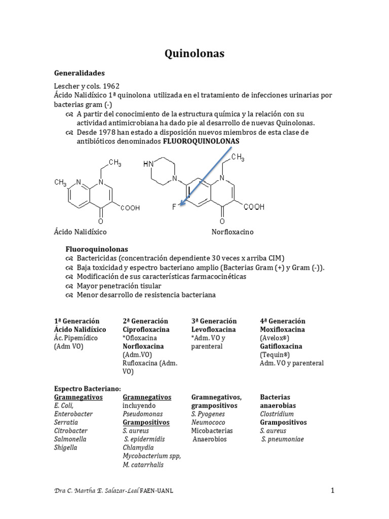 17_Quinolonas | PDF | Microbiología | Medicina CLINICA