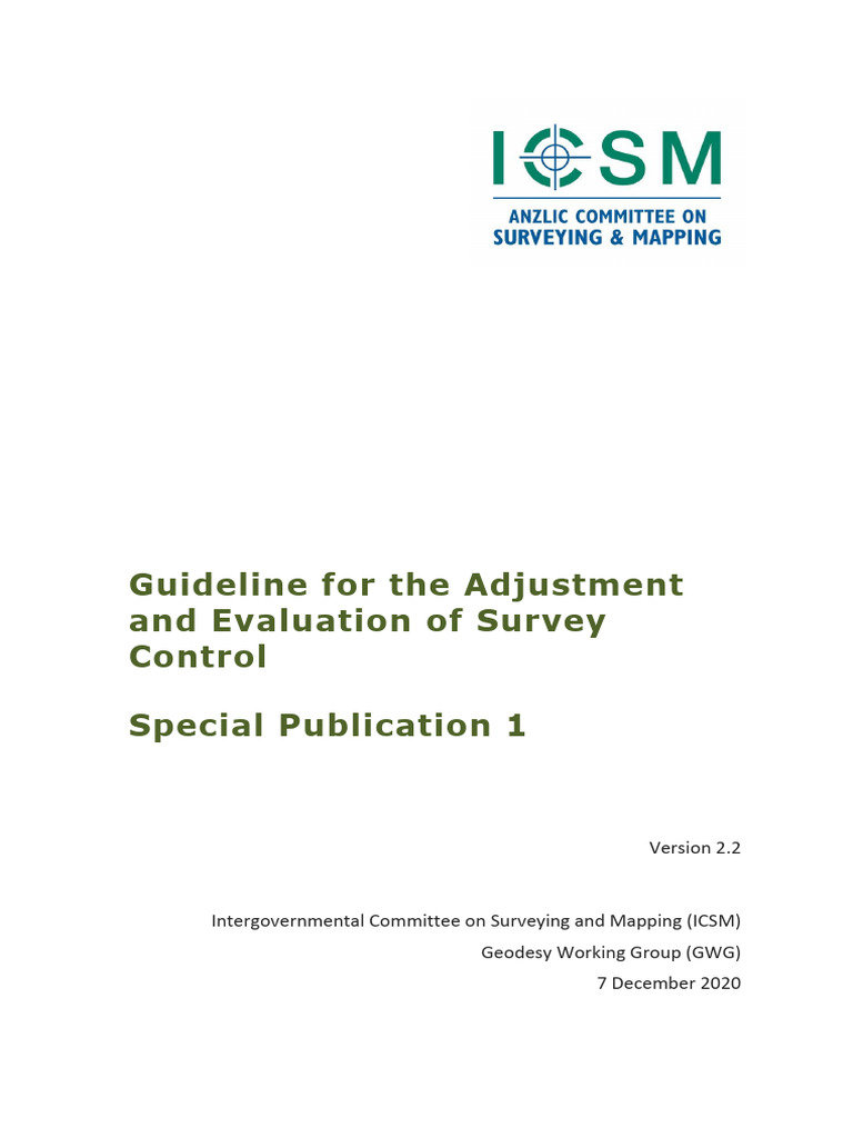 Guideline For Adjustment and Evaluation of Survey Control - v2.2 | PDF ...