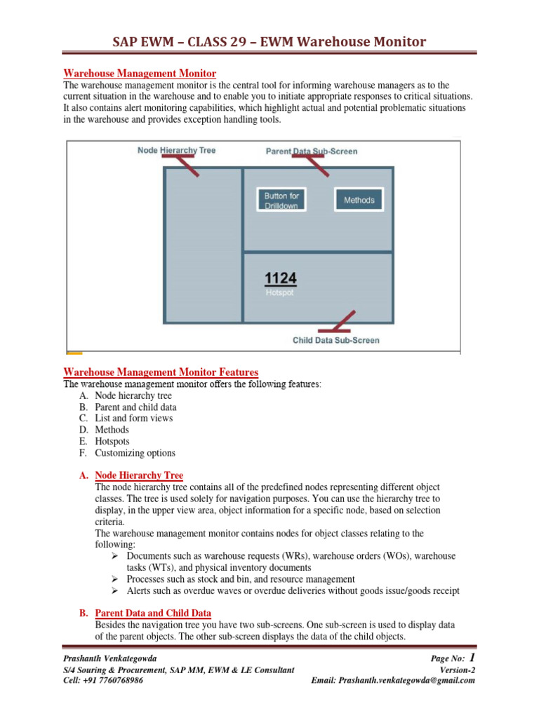 EWM Warehouse Monitor Overview | PDF | Warehouse | Information Technology