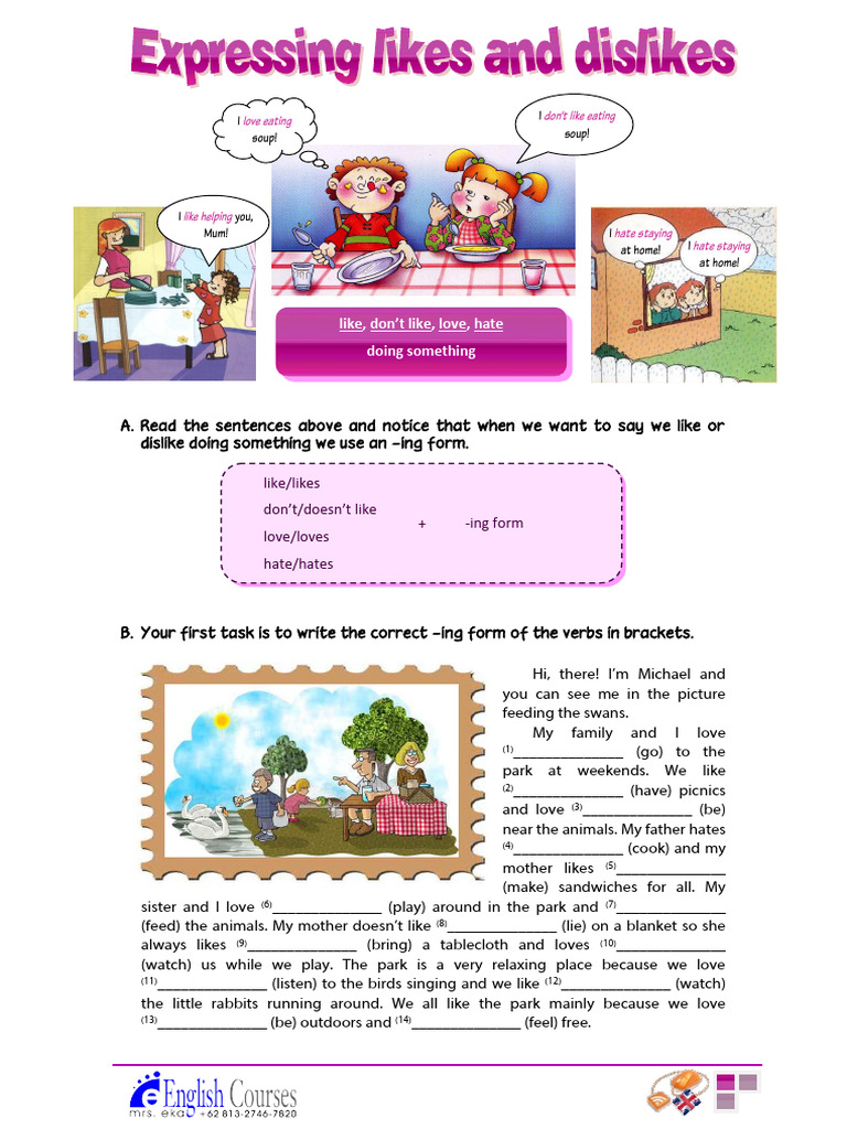 Expressing Likes and Dislikes | PDF