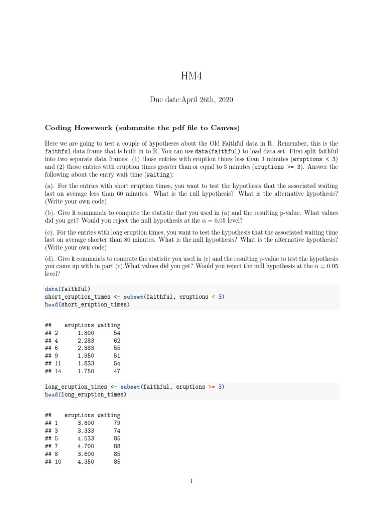 HM4 Coding | PDF | P Value | Hypothesis